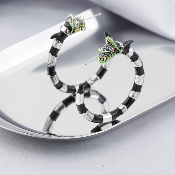 Jewelry | Beetlejuice Beetle Juice Sand Worm Sandworm Hoop Earrings ...